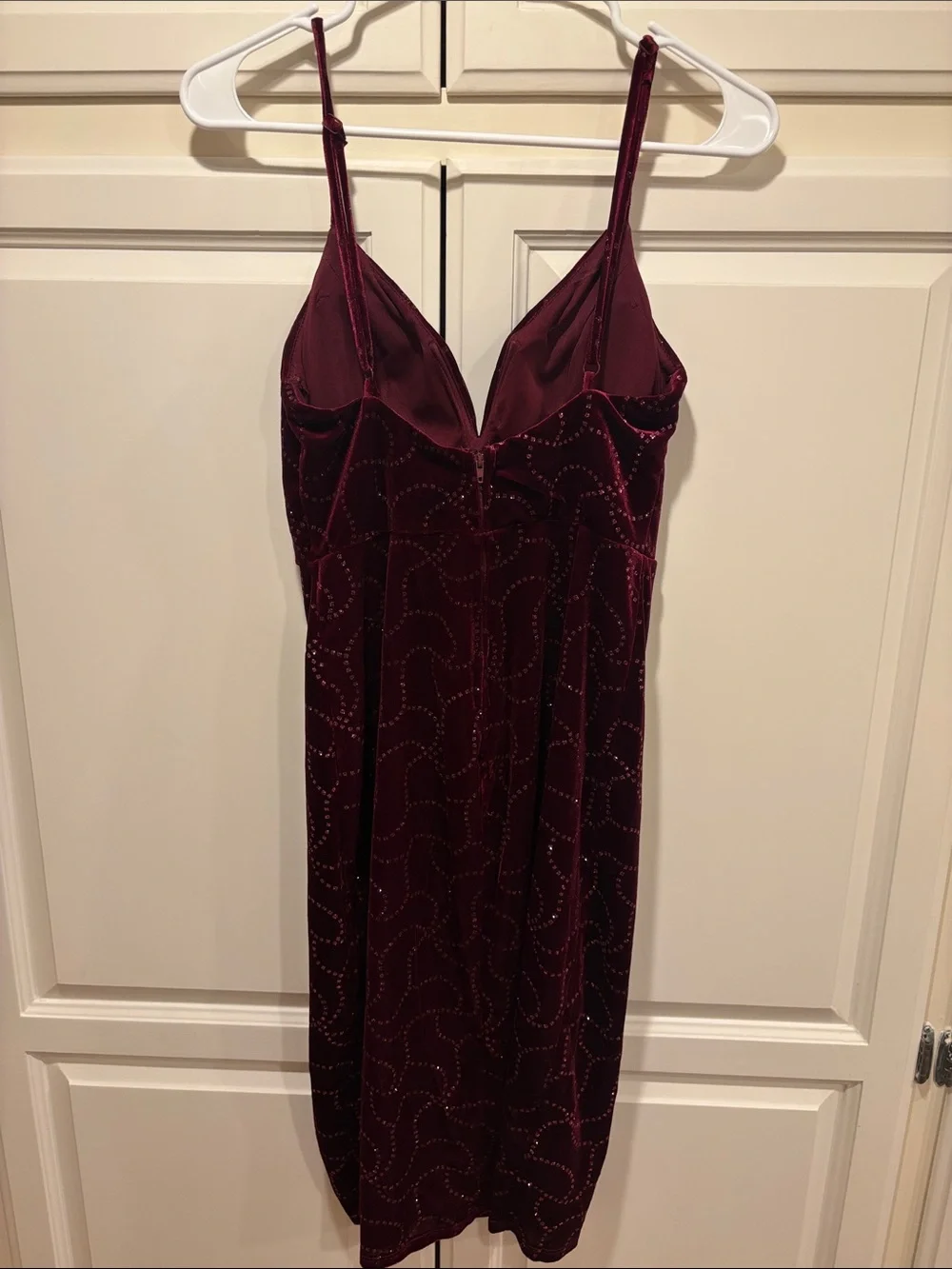 City Studio | Dresses | City Studio Deep Red Velvet Dress With Cowl ...